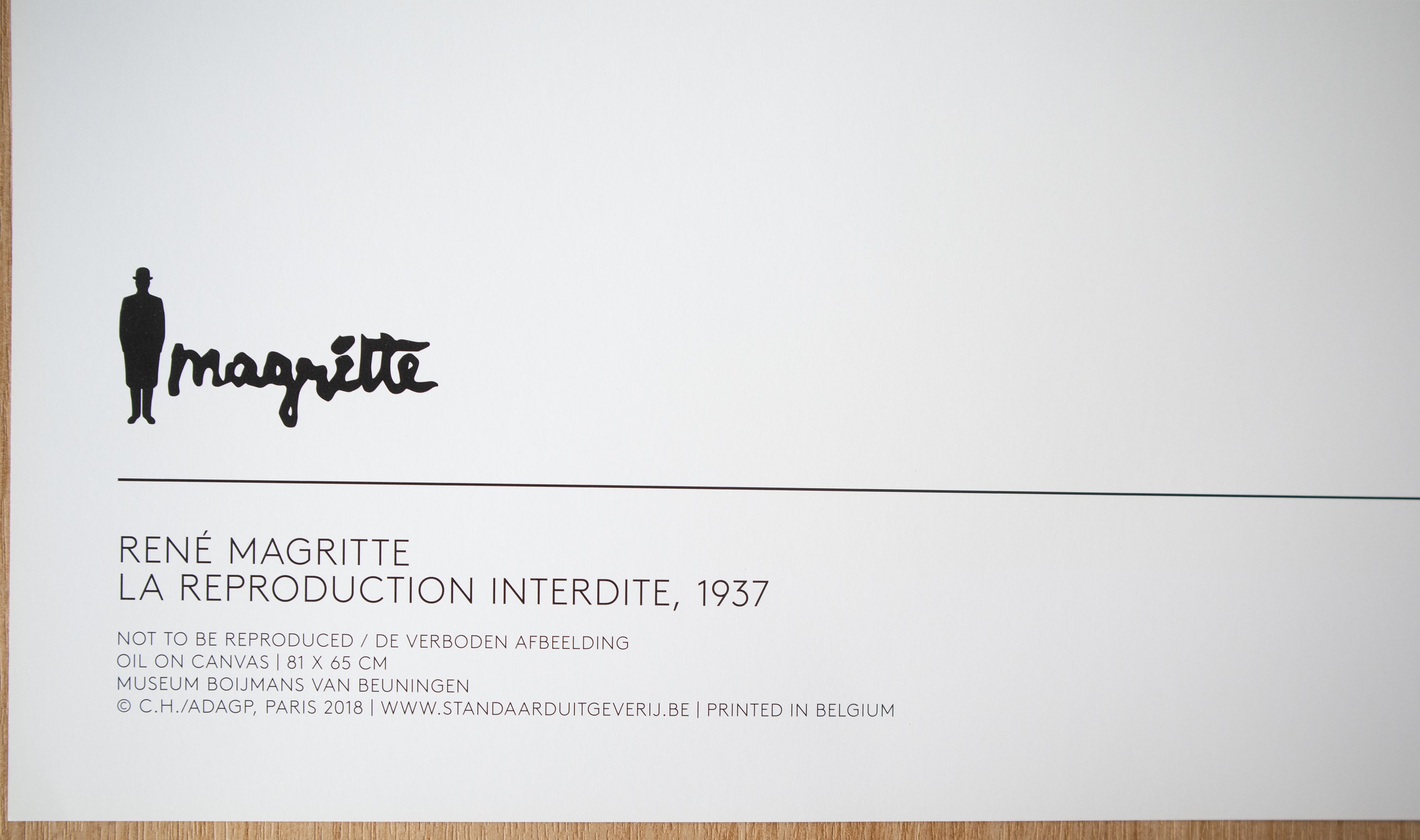 La Reproduction Interdite Lithograph by Rene Magritte, 2014 - Etsy