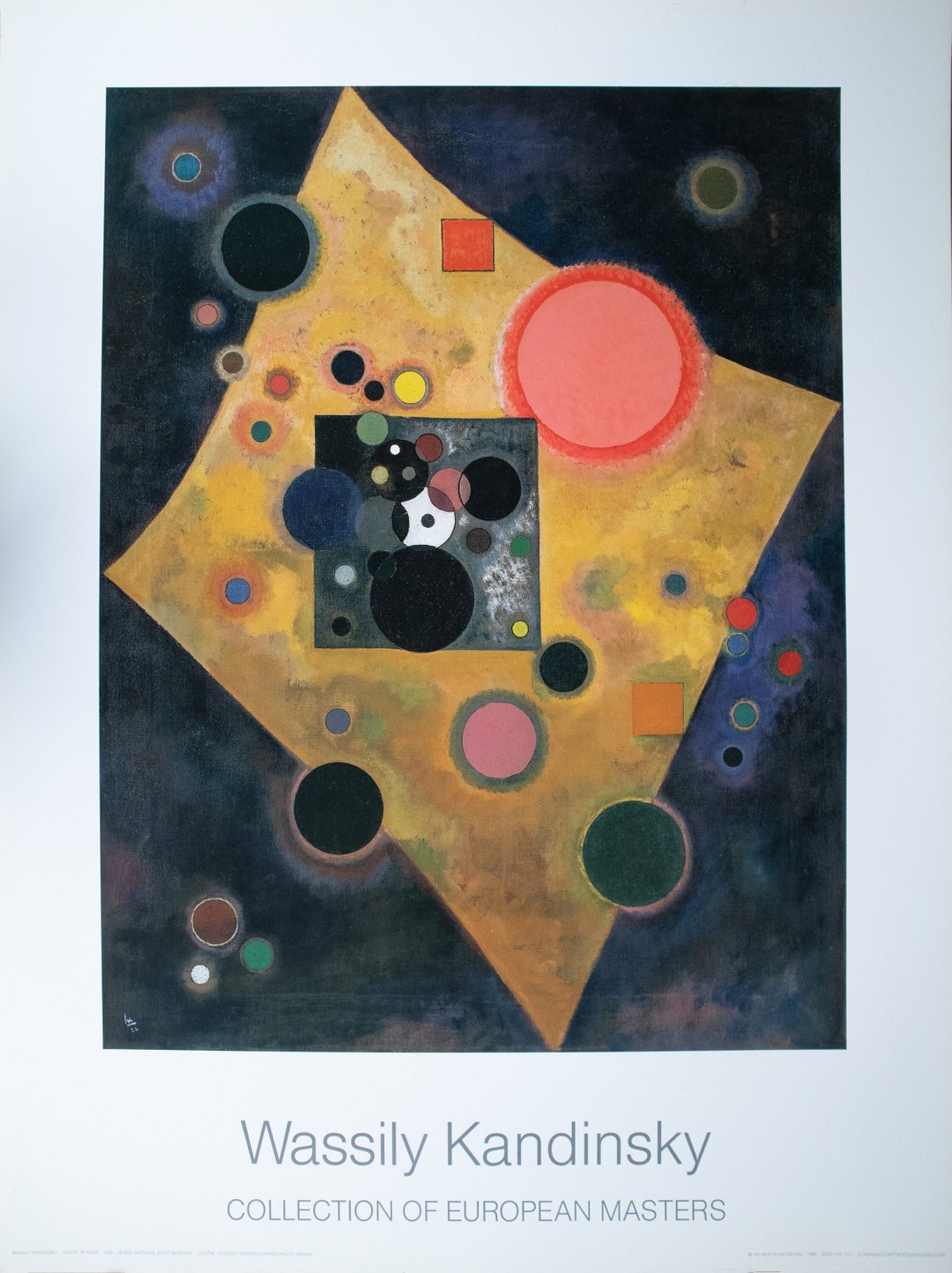 Accent in Pink Lithograph by Wassily Kandinsky, 1989 - Etsy
