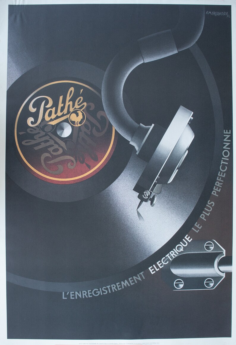 Pathe Lithograph by A.M. Cassandre, 1932 - Etsy
