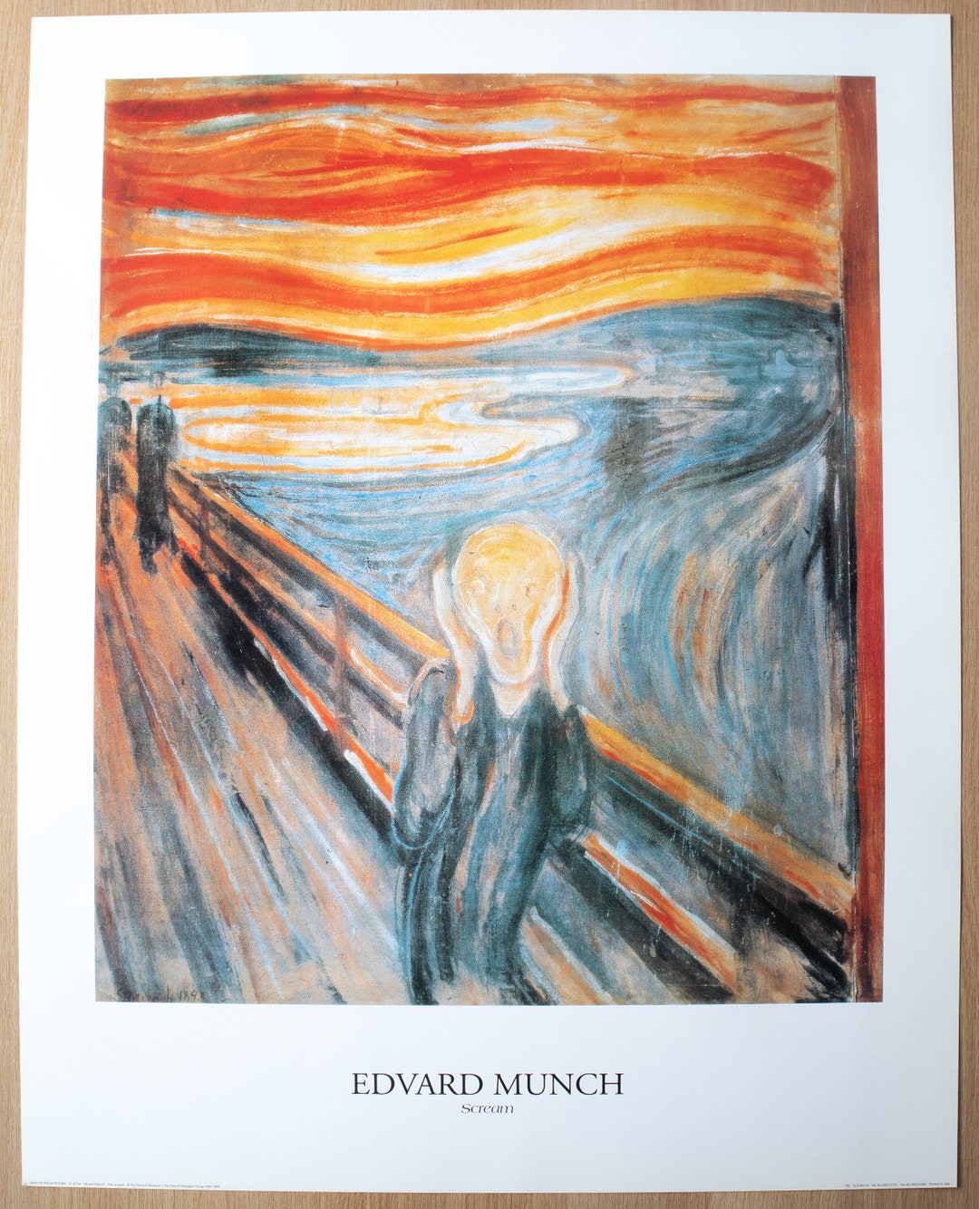 Scream Lithograph by Edvard Munch, 1999 - Etsy