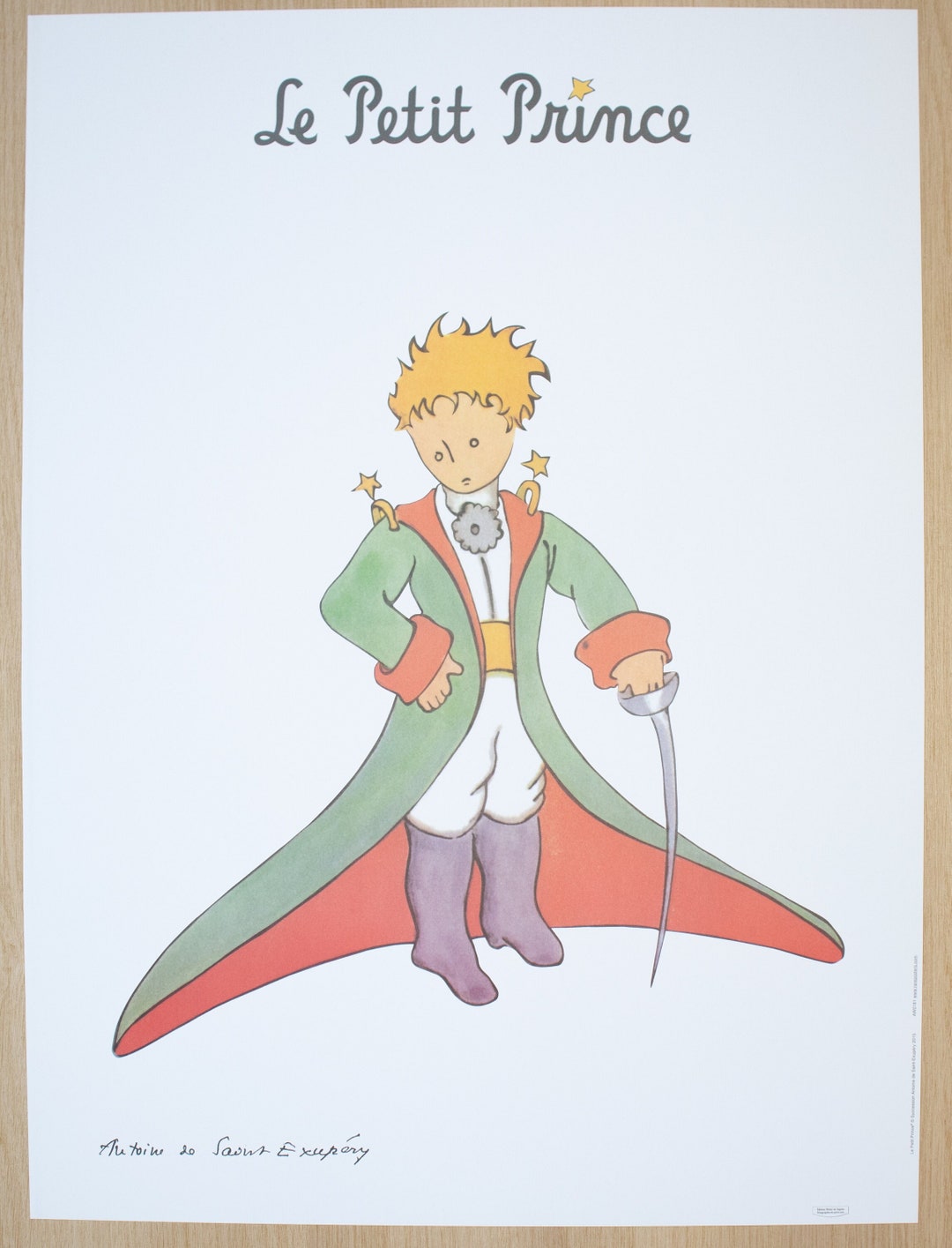 The Little Prince and Red Cape Lithograph by Antoine De Saint Exupéry ...