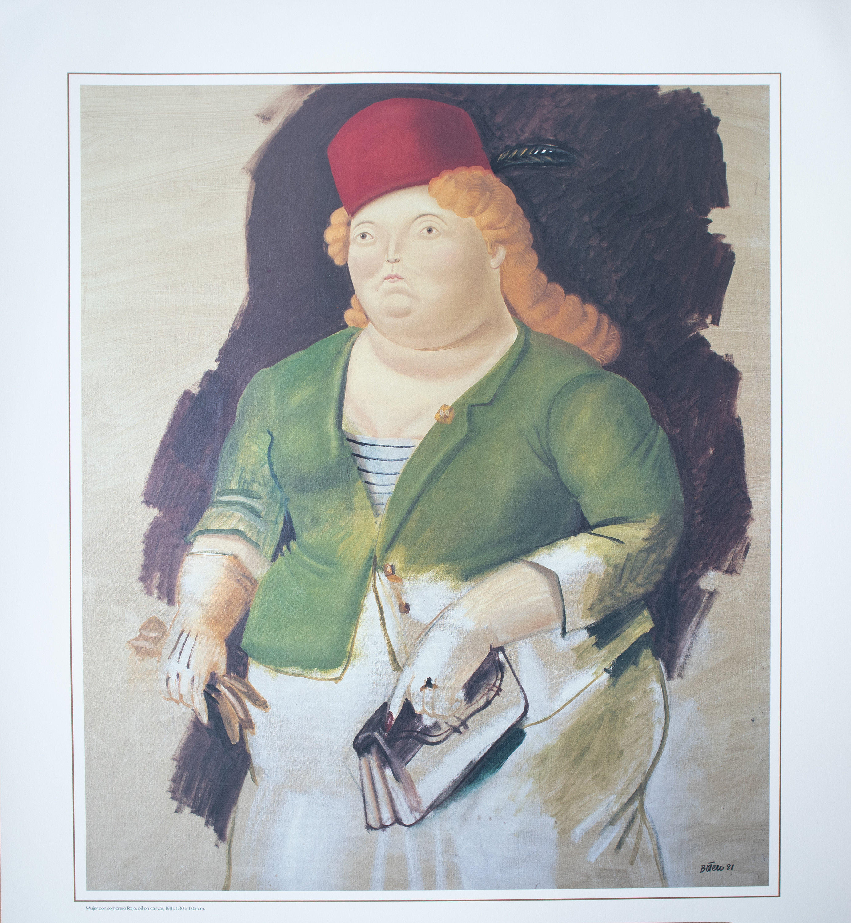 Mujer Con Sombrero Rojo Lithograph (no Text) by Fernando Botero, 1991 ...
