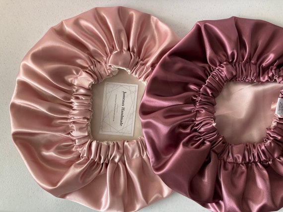 Rose Gold Reversible Silky Satin Hair Bonnet - Etsy UK