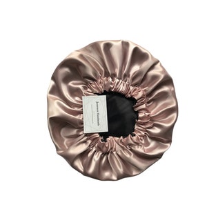 Rose Gold Reversible Silky Satin Hair Bonnet - Etsy UK