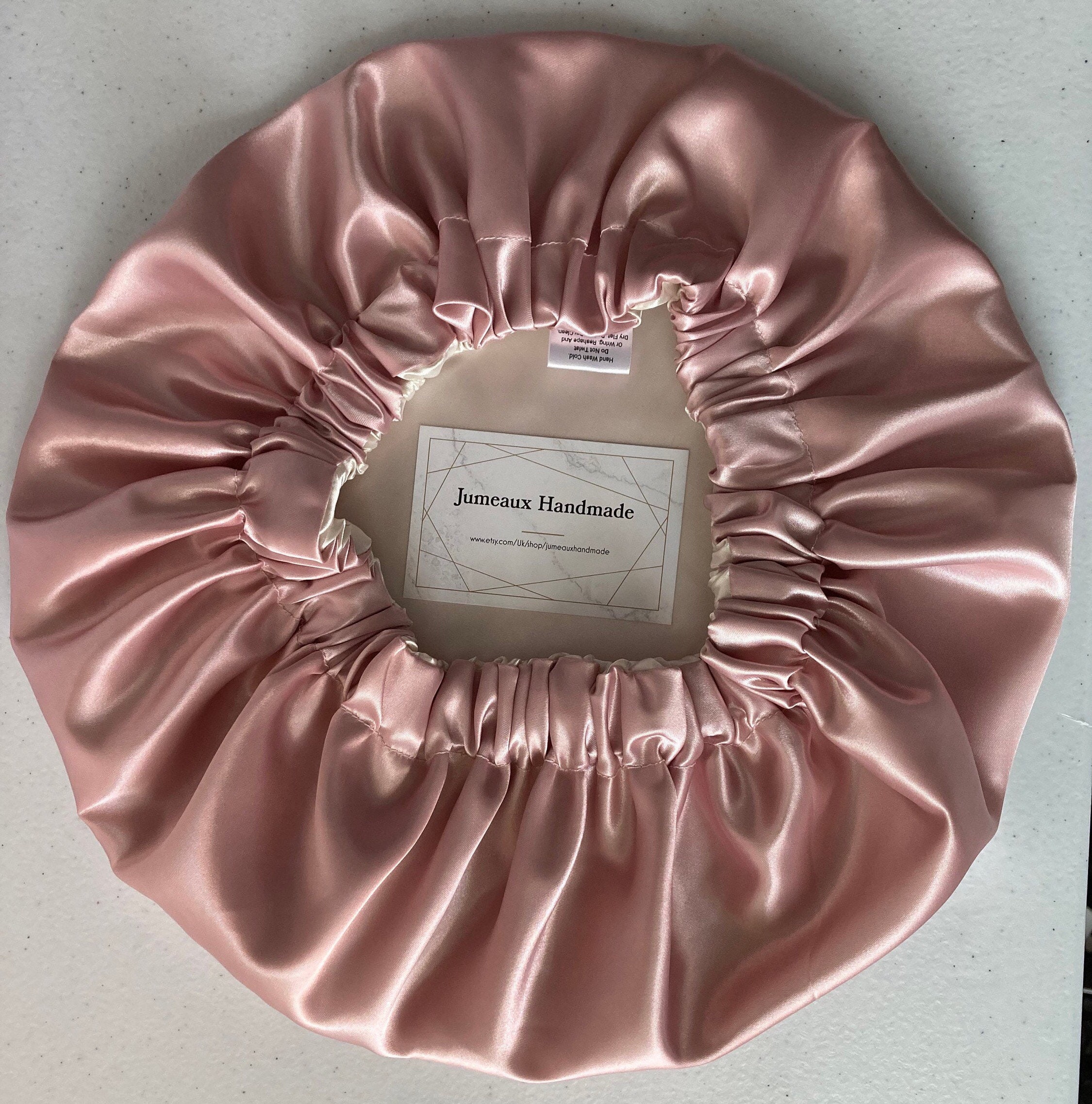 Rose Gold Reversible Silky Satin Hair Bonnet - Etsy UK