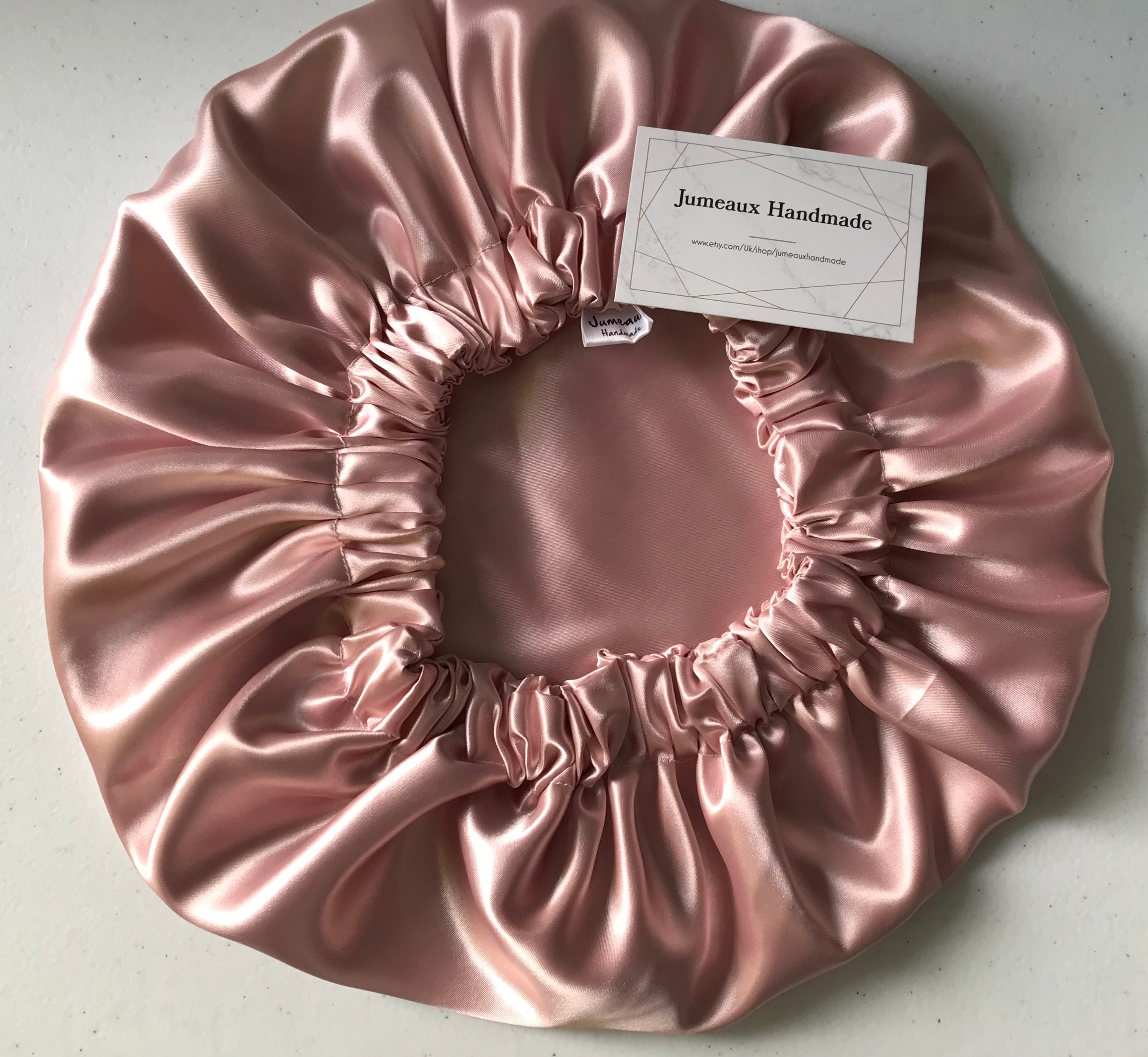 Rose Gold Reversible Silky Satin Hair Bonnet - Etsy UK