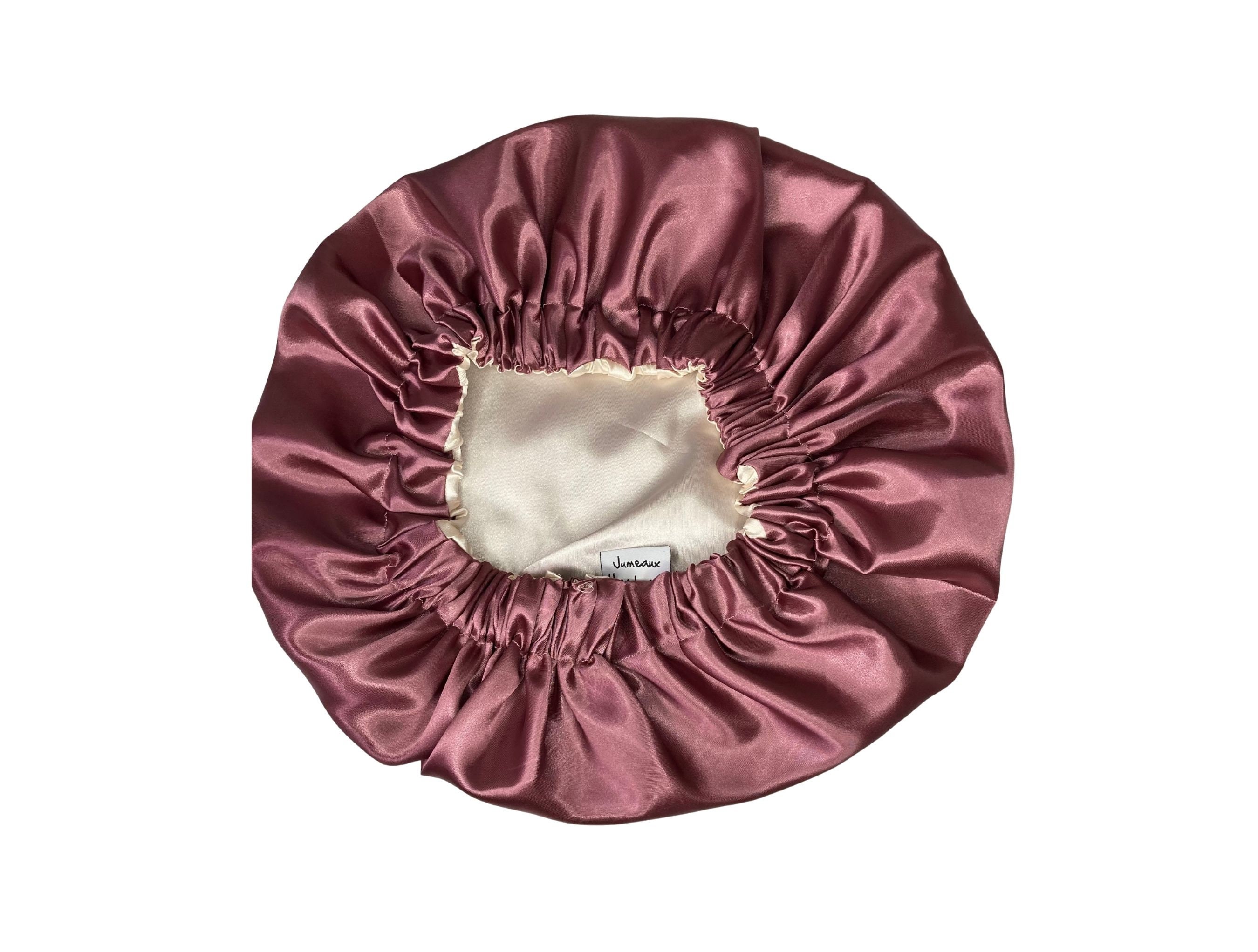 Rose Gold Reversible Silky Satin Hair Bonnet - Etsy UK