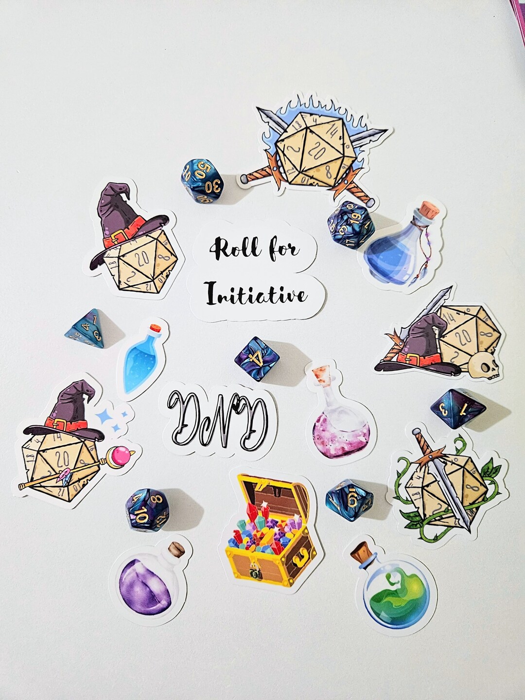 Dnd Sticker Pack Dnd Dice Sticker Set Sticker Gift for - Etsy