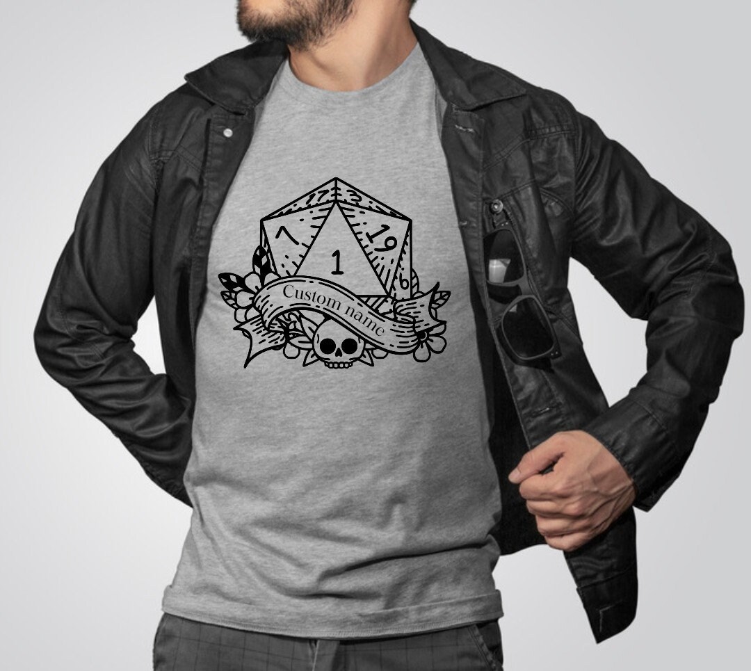 Custom Dnd Shirt Gift, Personalized Dice Shirt, Cool Gift for Him ...