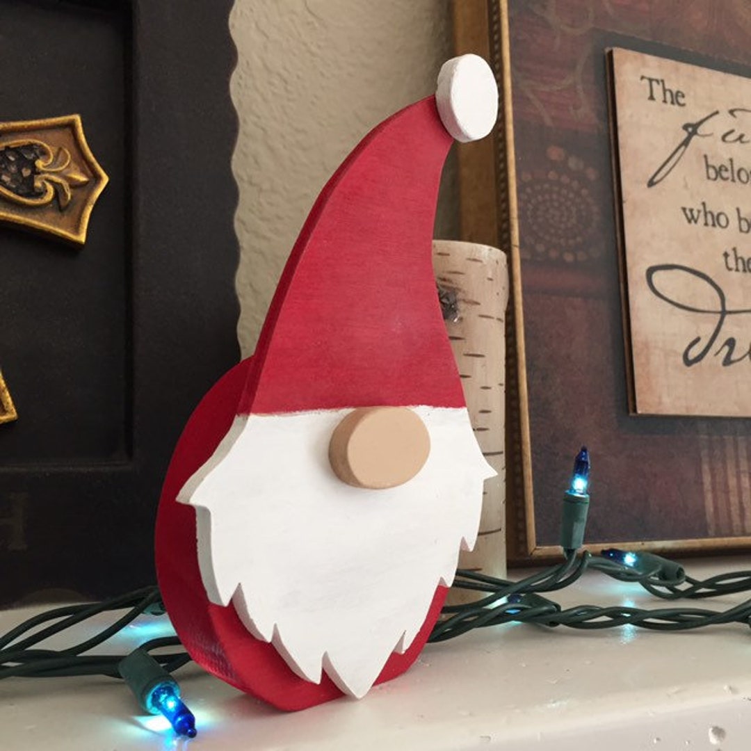 Small Santa Shelf Decor, Christmas Shelf Sitter, Christmas Decor ...