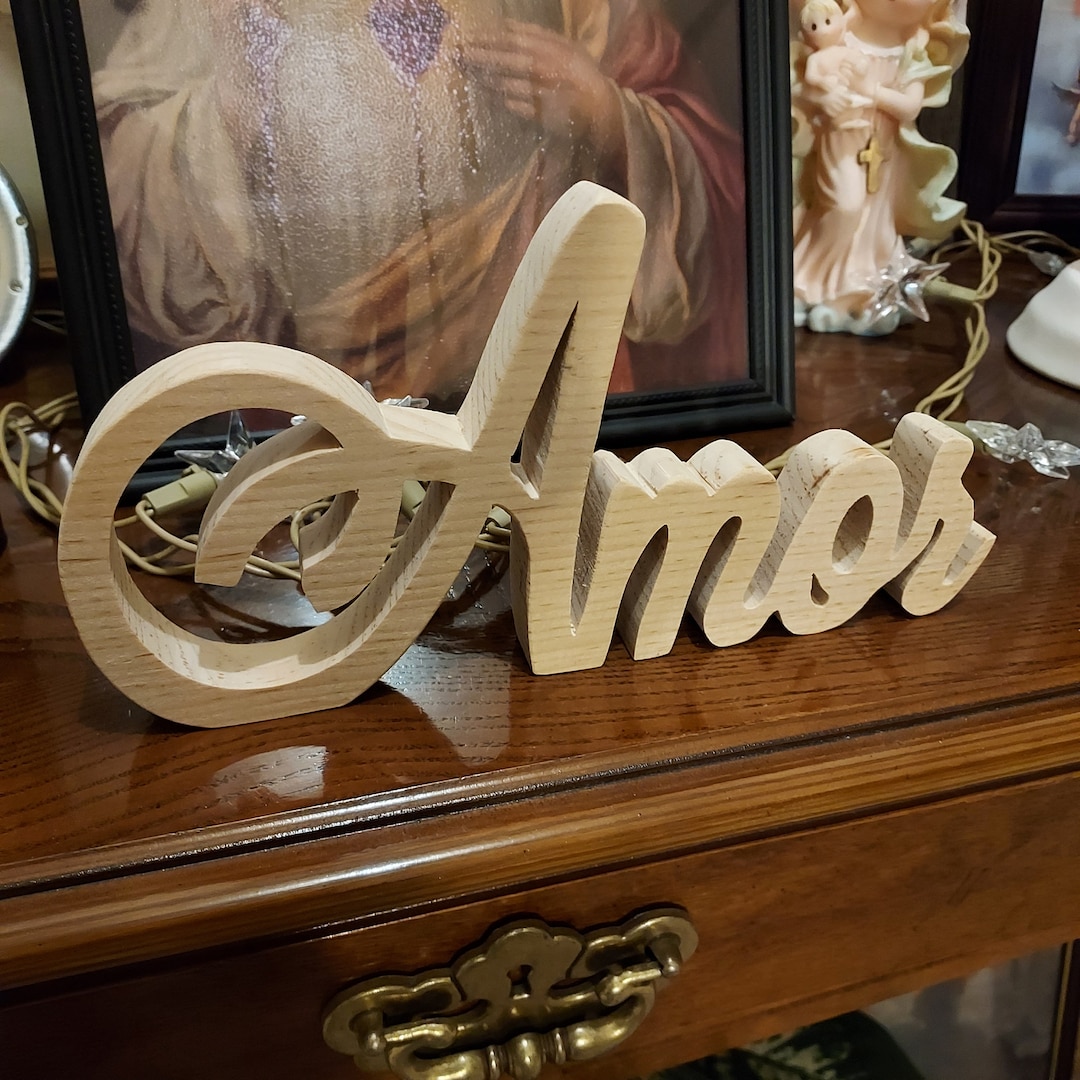 Amor Wood Sign, Rustic Farmhouse Decor, Valentine's Gift - Etsy