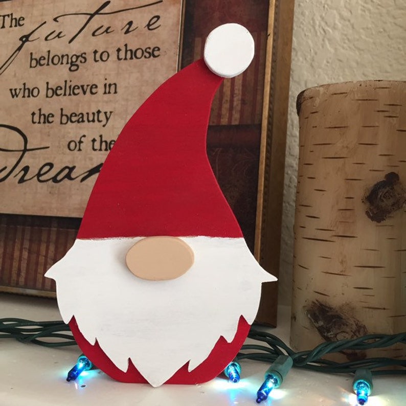 Small Santa Shelf Decor Christmas Shelf Sitter Christmas - Etsy