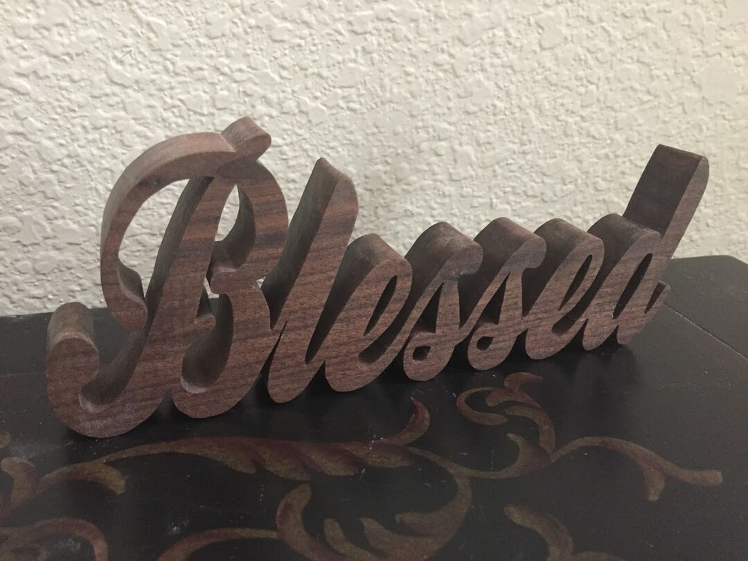 Blessed Word Art - Shelf Decor - Shelf Sitter, Christian Decor ...