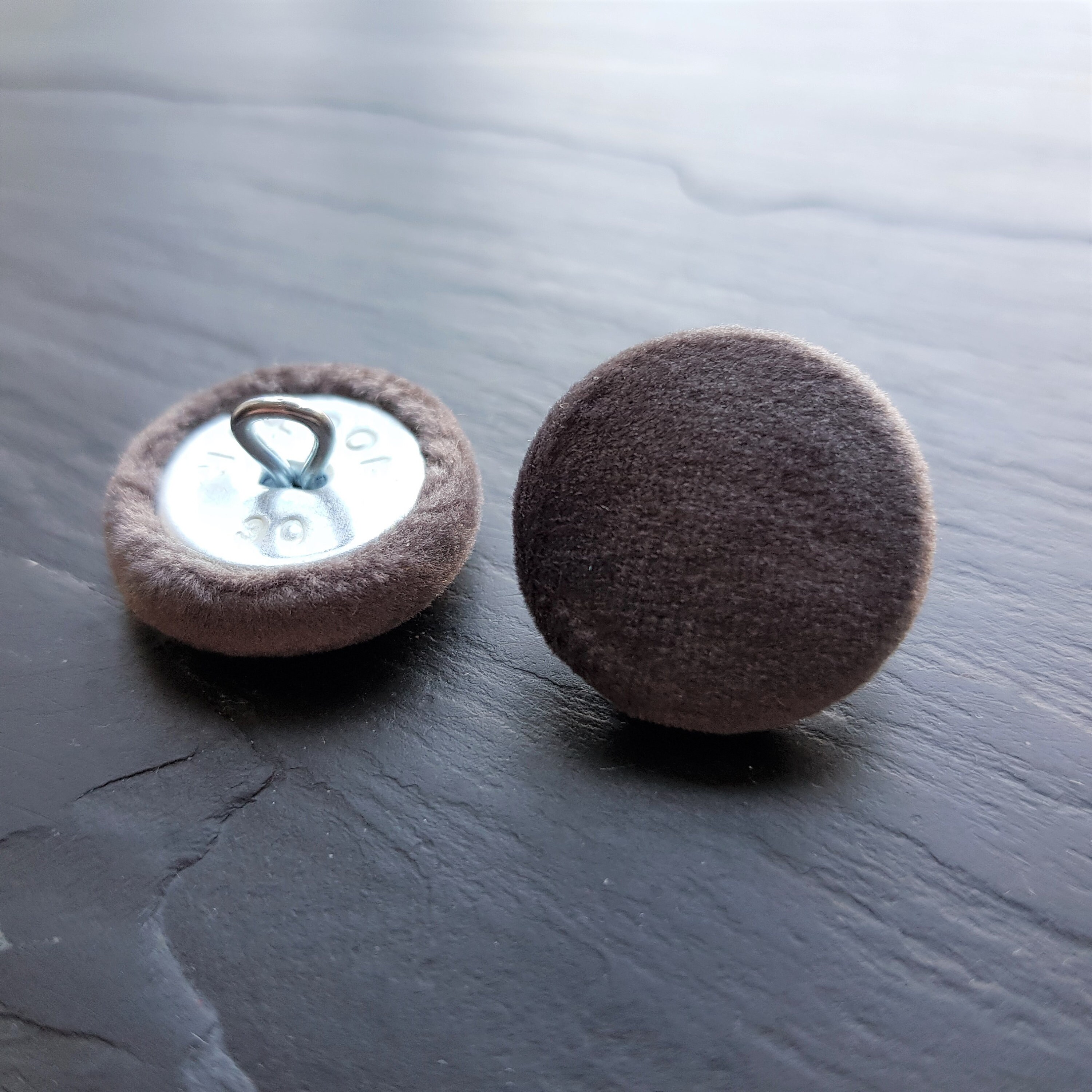 Dark Grey velvet buttons hand covered buttons 19mm or 25mm | Etsy
