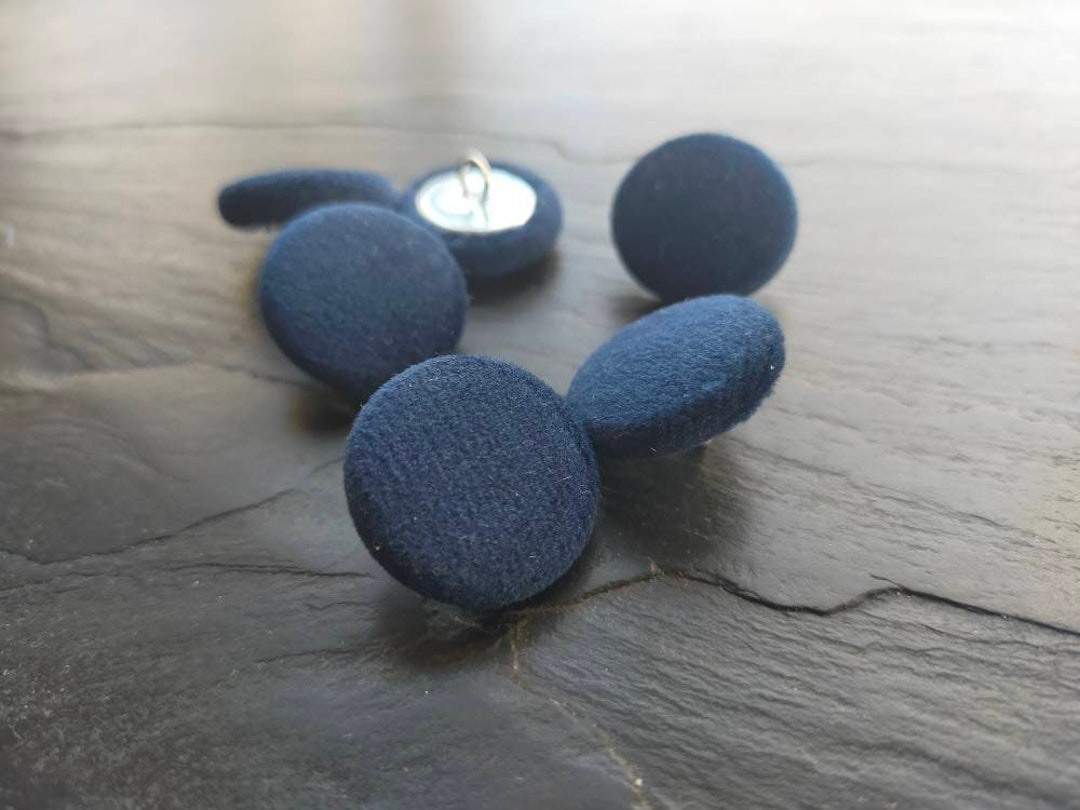 Royal Blue Velvet Buttons, Hand Covered Shank Buttons - Etsy