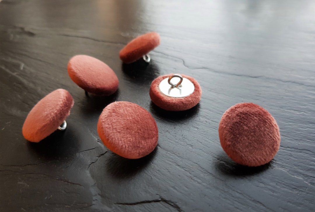Dusky/blush Pink Velvet Fabric Covered Buttons, Button Packs of 1, 2, 4 ...