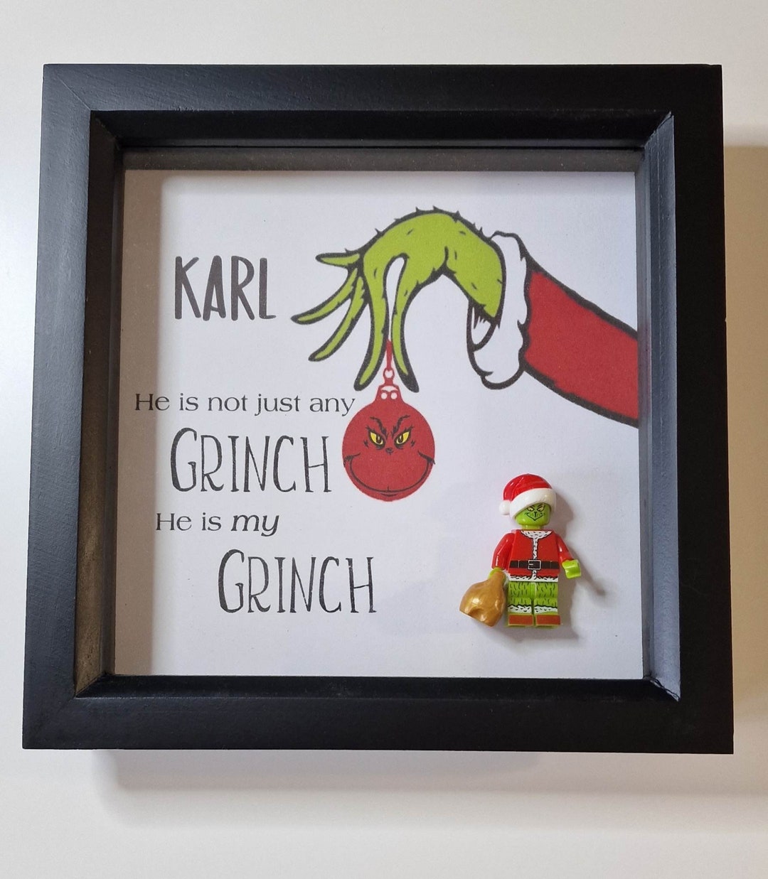 Grinch Shadow Box Personalised Grinch Gift Home Decor Fun Gifts 3d Gift ...
