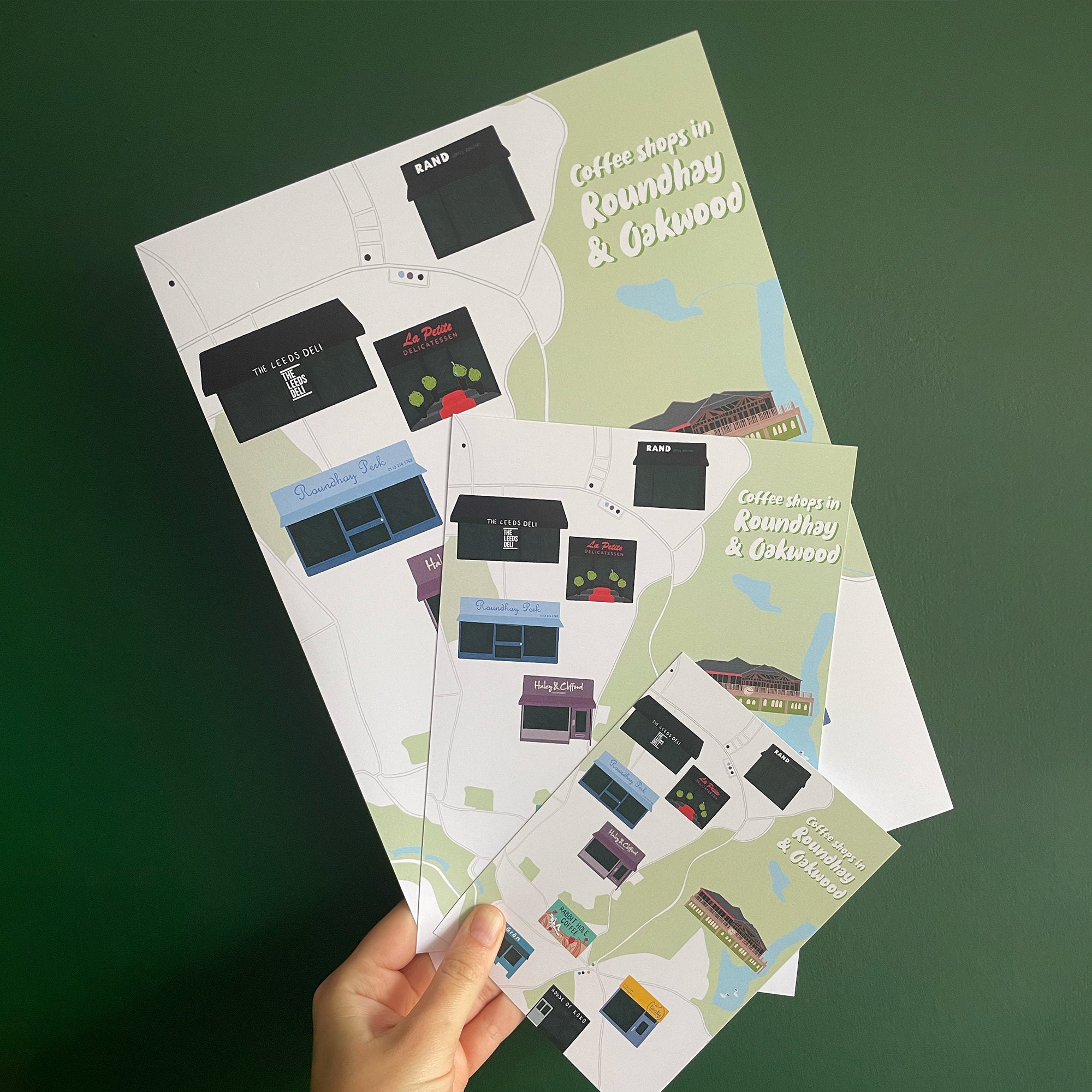 Roundhay Park Map Oakwood Coffee Shops Leeds A4 and A5 Print - Etsy