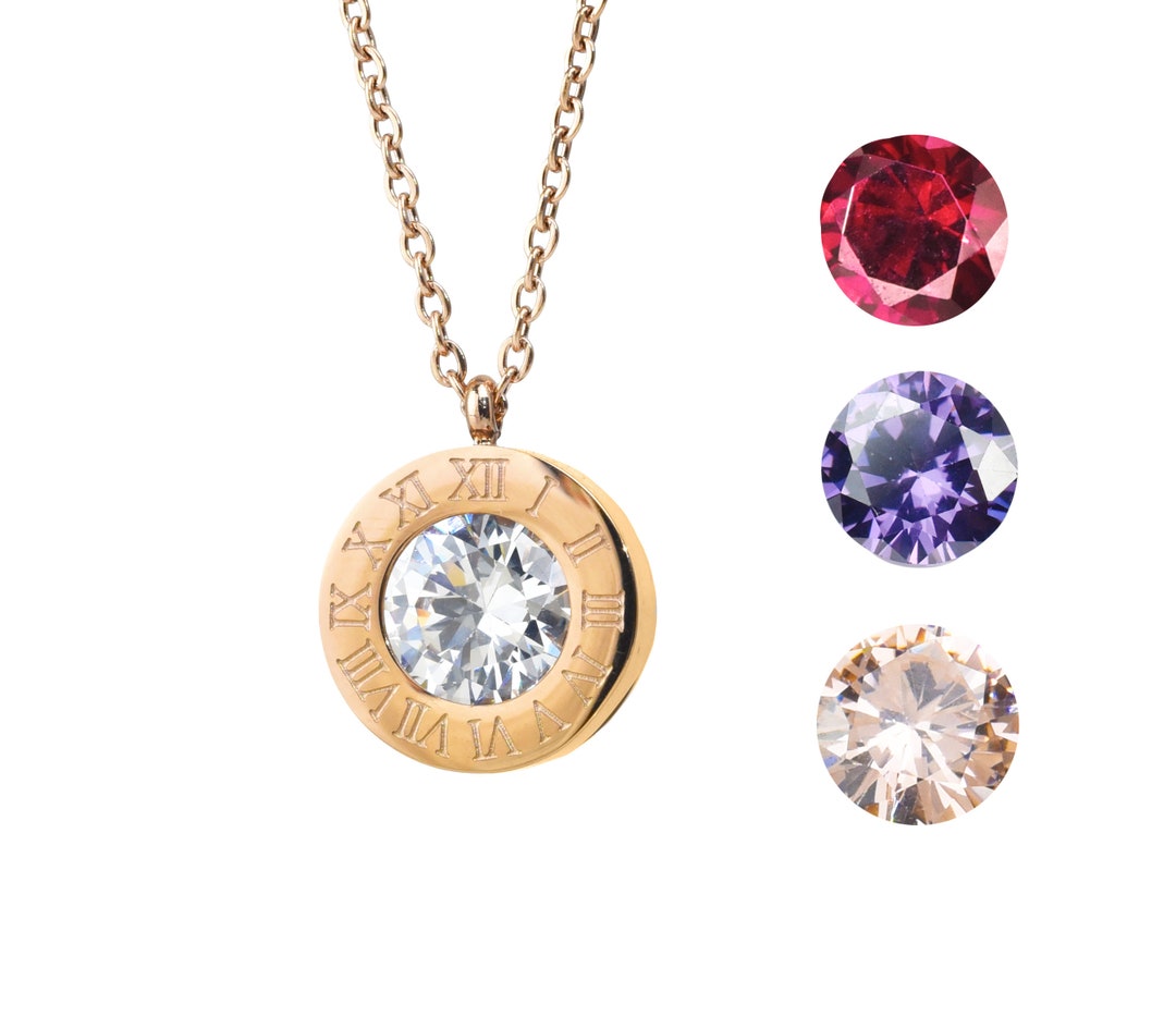 Rose Gold Collar, Inoxidable Steel Collar, Pierre Collar, Zircone ...