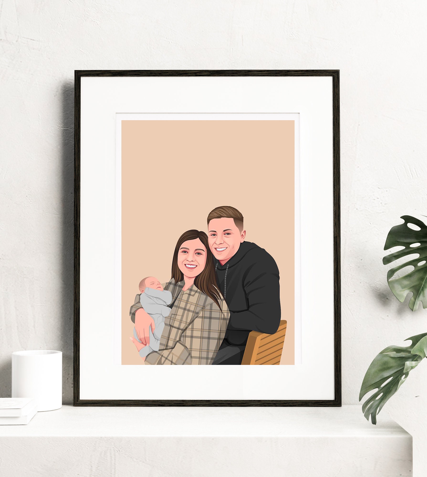 Custom Illustration Personalised Portrait Couple Portrait - Etsy UK