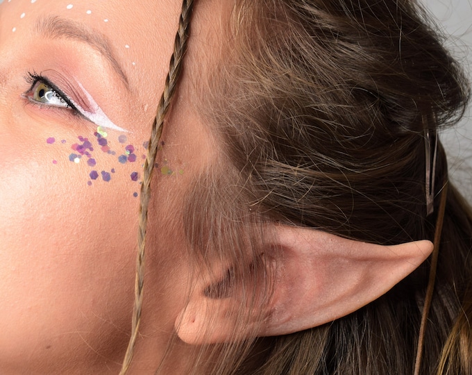 Medium Elf Ears, Latex Prosthetic elf ear tips, Fantasy Costume - Etsy ...