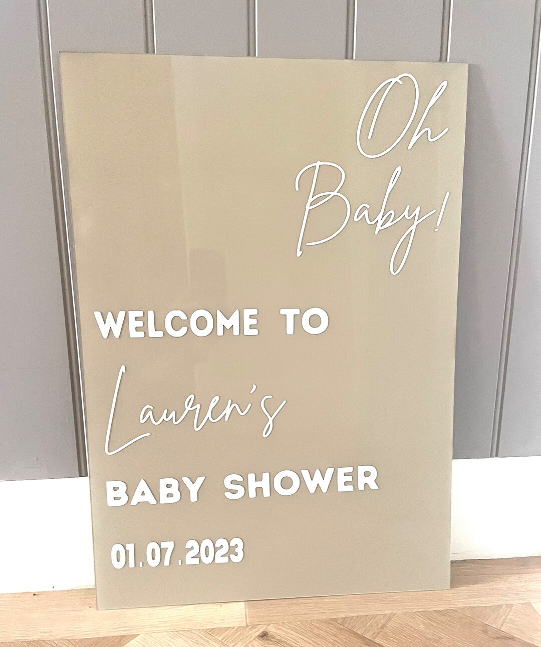 Acrylic A2 Baby Shower Welcome Sign - Etsy