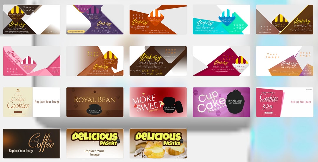 Bakery/coffee Shop - 2x17 Photoshop Fully Editable - Facebook Banner - Etsy