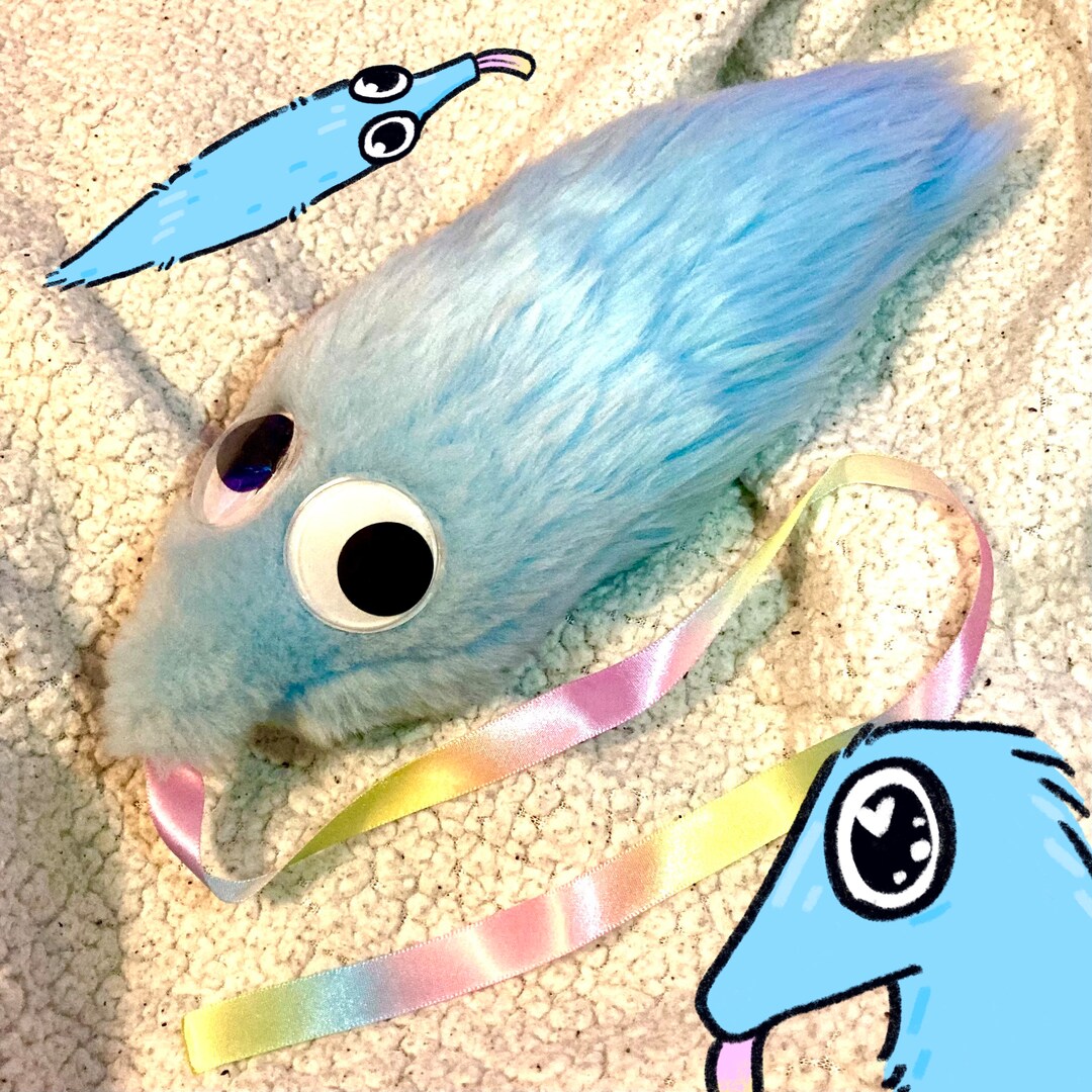 Worm on a String Plushie Pastel - Etsy