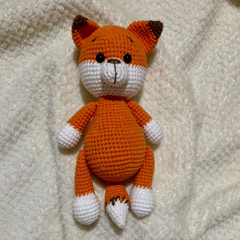 Organic Cotton Fox Toy - Etsy UK