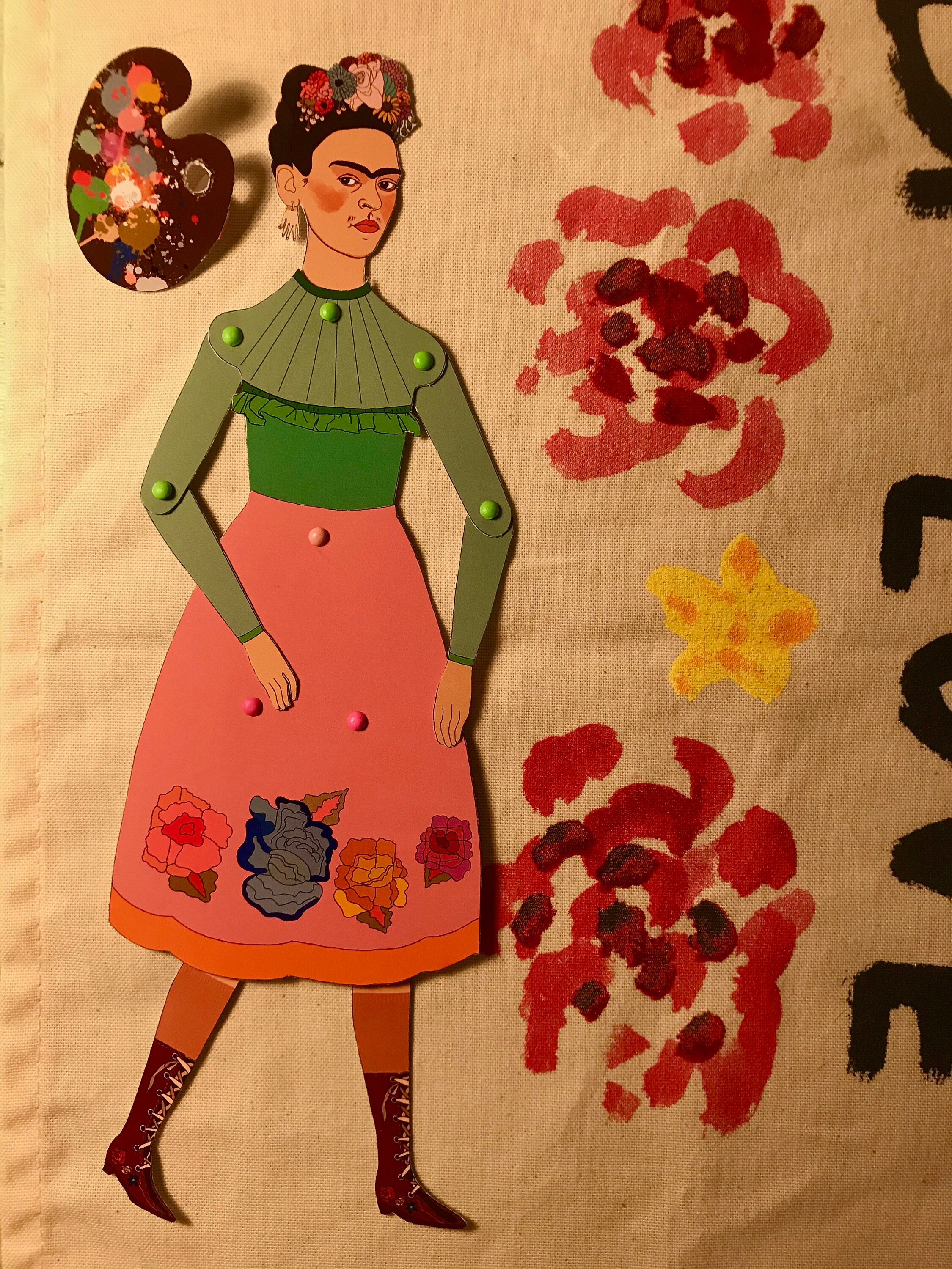 Frida Kahlo Articulate Paper Doll - Paper Puppet - DIY Printable PDF - Etsy