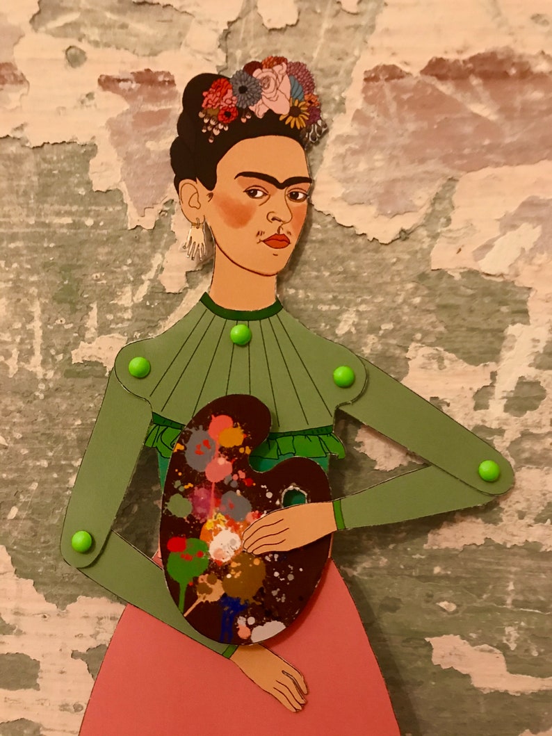 Frida Kahlo Articulate Paper Doll - Paper Puppet - DIY Printable PDF - Etsy