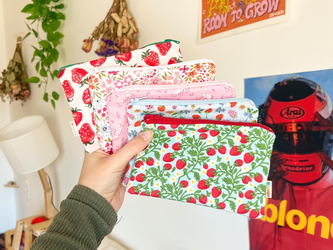 5 PATTERNS! Mini Handmade Zipper Pouch | Cards Makeup Bag Travel ...