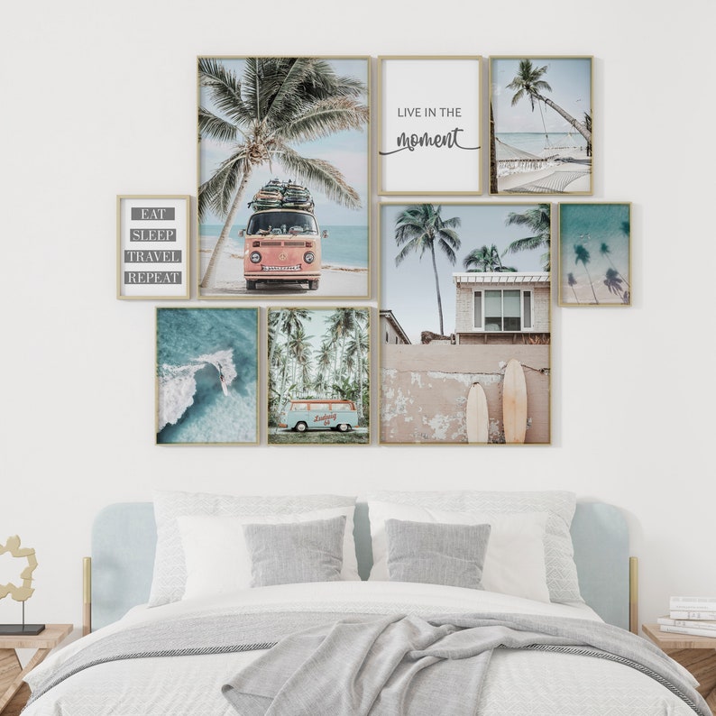 15 Piece Set: Summer Beach Vibe Printable Art. DIGITAL - Etsy