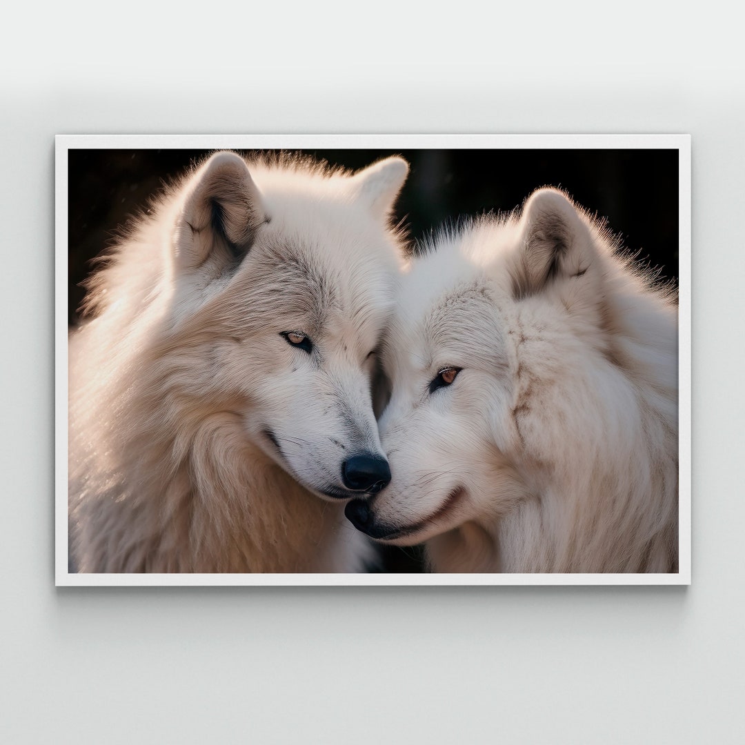 Printable Wall Art. Large Wolf Print. A Pair of Wolfes in Love - Etsy