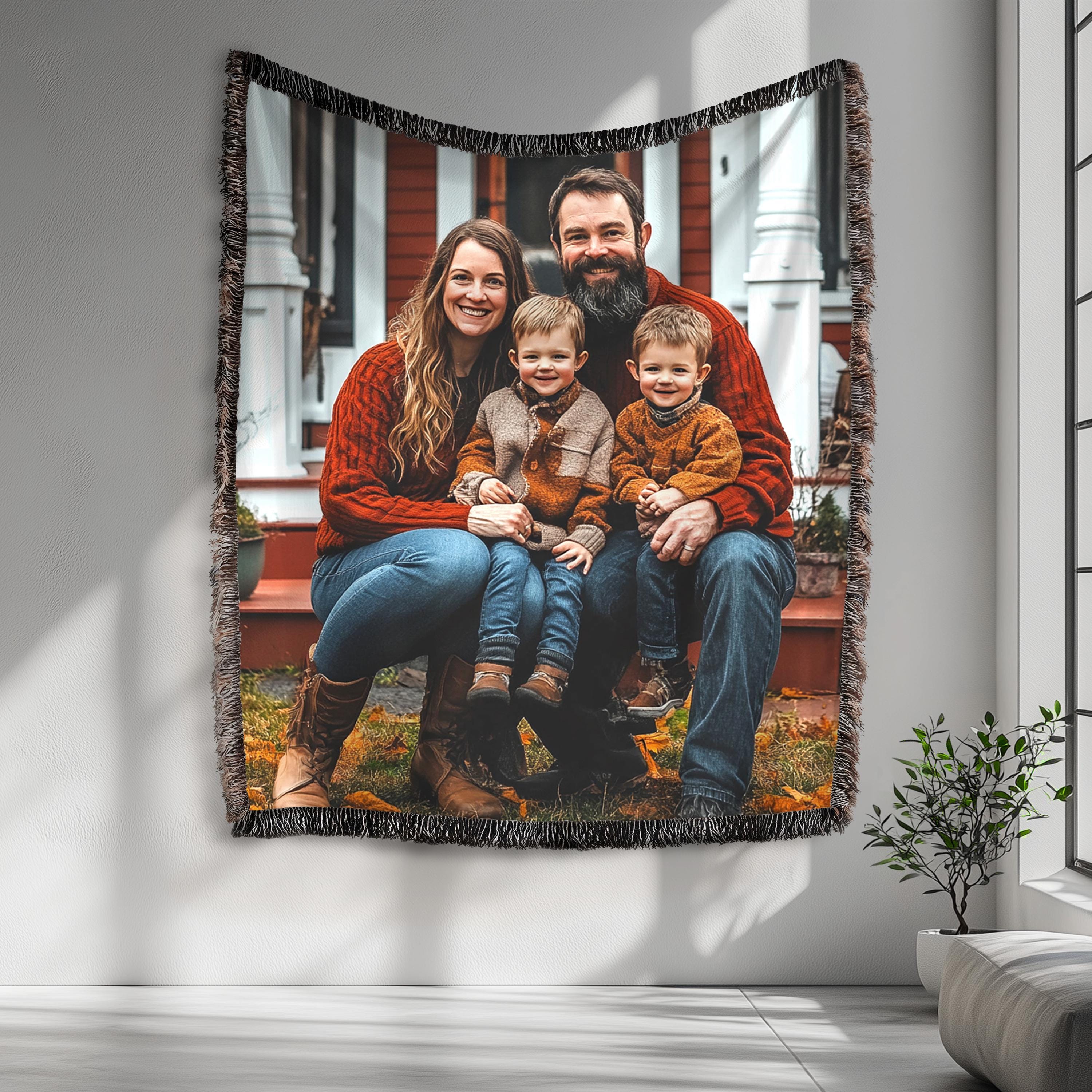 Woven Blanket Mockup: Photoshop & Canva PNG (digital Download) - Etsy