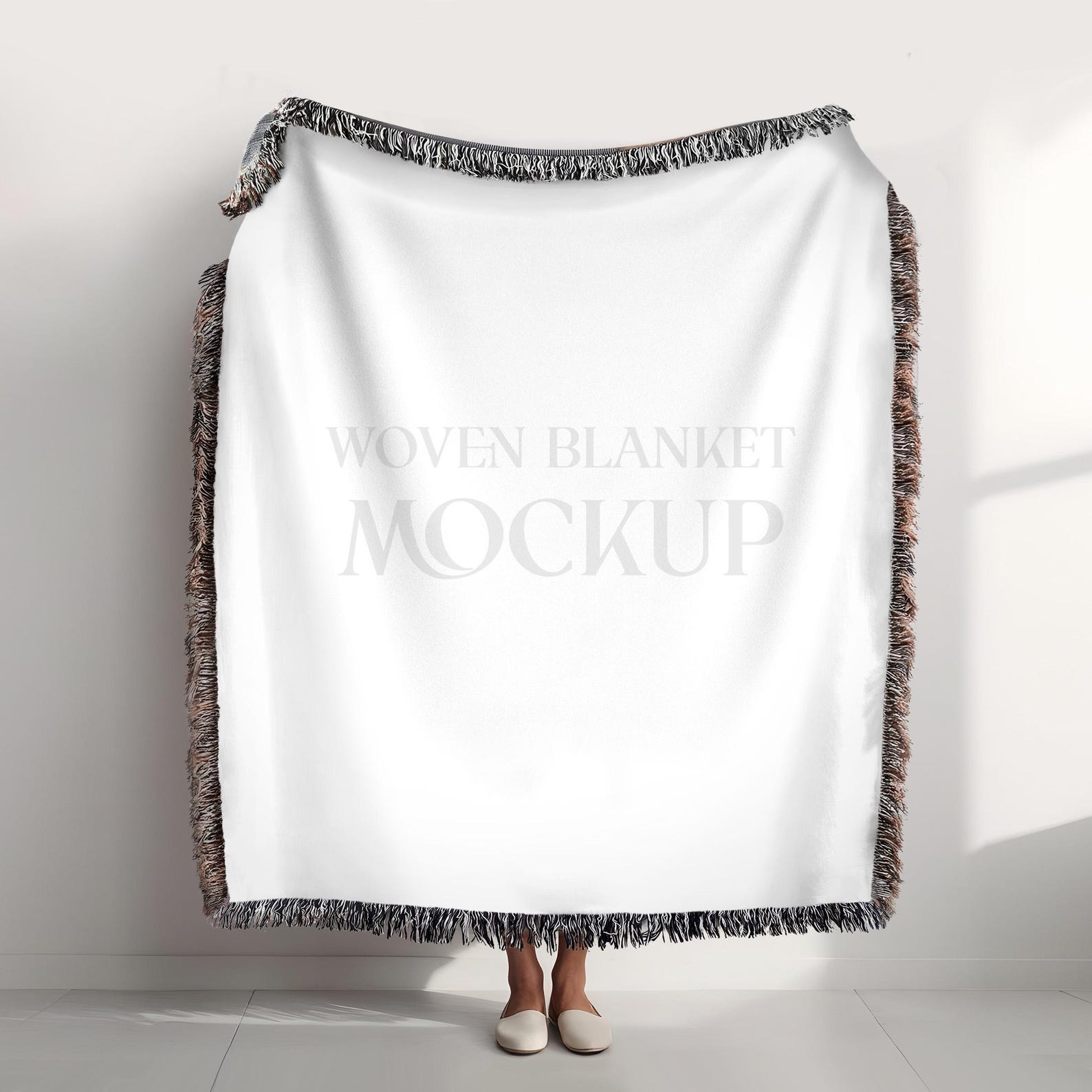 Woven Blanket Mockup: Canva PNG & Photoshop PSD (digital Download) - Etsy