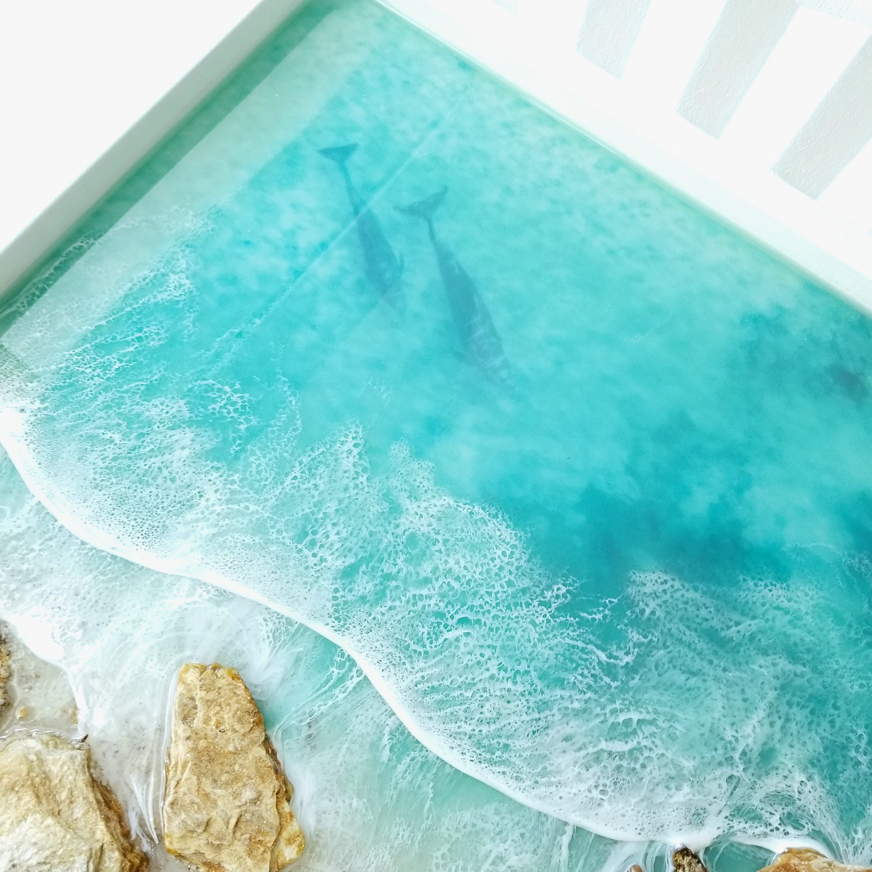 Original ocean art. Sea resin art. Seascape beach painting. | Etsy