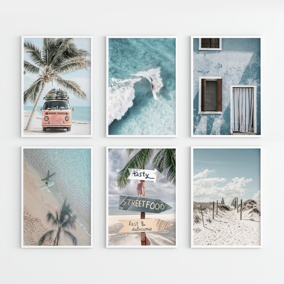 Modern Surfing Posters Bundle 6 . DIGITAL DOWNLOAD. A Summer - Etsy