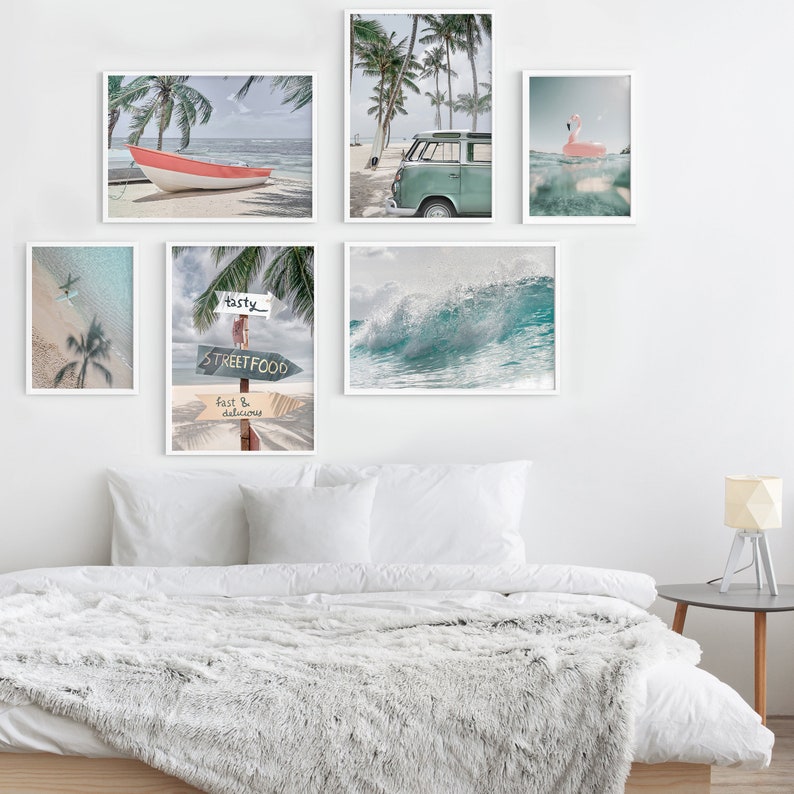15 Piece Set: Summer Beach Vibe Printable Art. DIGITAL - Etsy