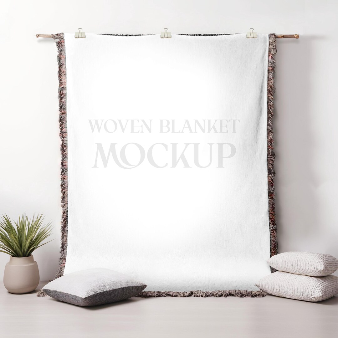 Woven Blanket Mockup: Photoshop Smart Object (PSD Digital Download) - Etsy