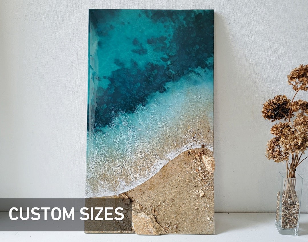 3D Ocean Wave Resin Art: Custom Seascape Painting, Large Wall Decor - Etsy