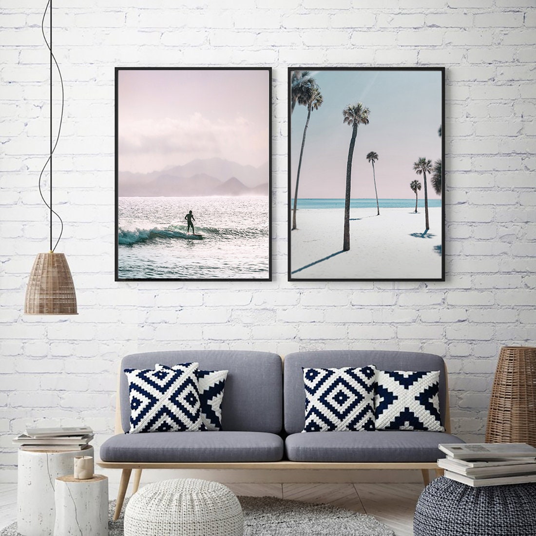 Boho Gallery Wall Set of 6 Digital Prints Beach Print Set - Etsy