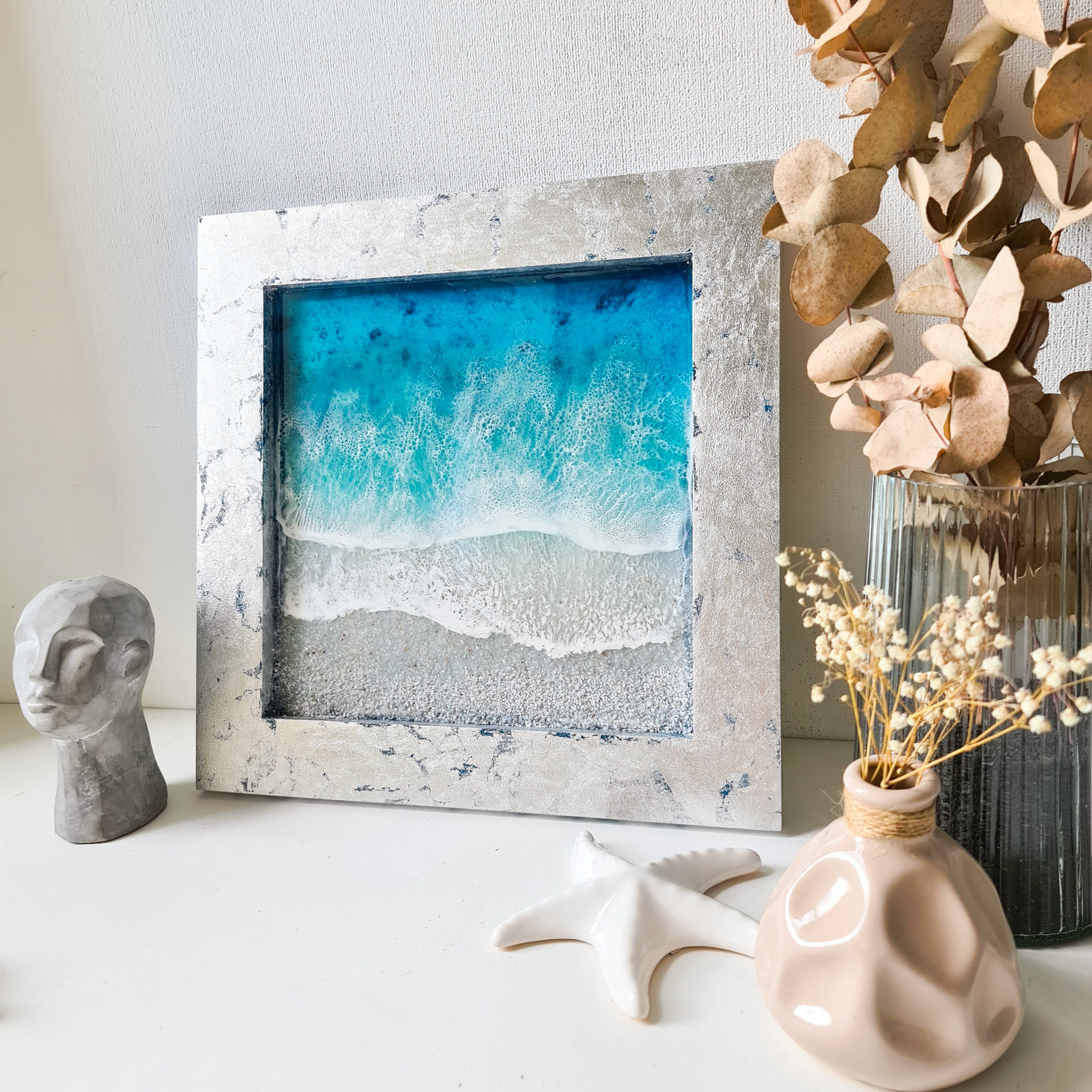 Minimalist Original Ocean Painting. Sea Resin Art. Seascape | Etsy