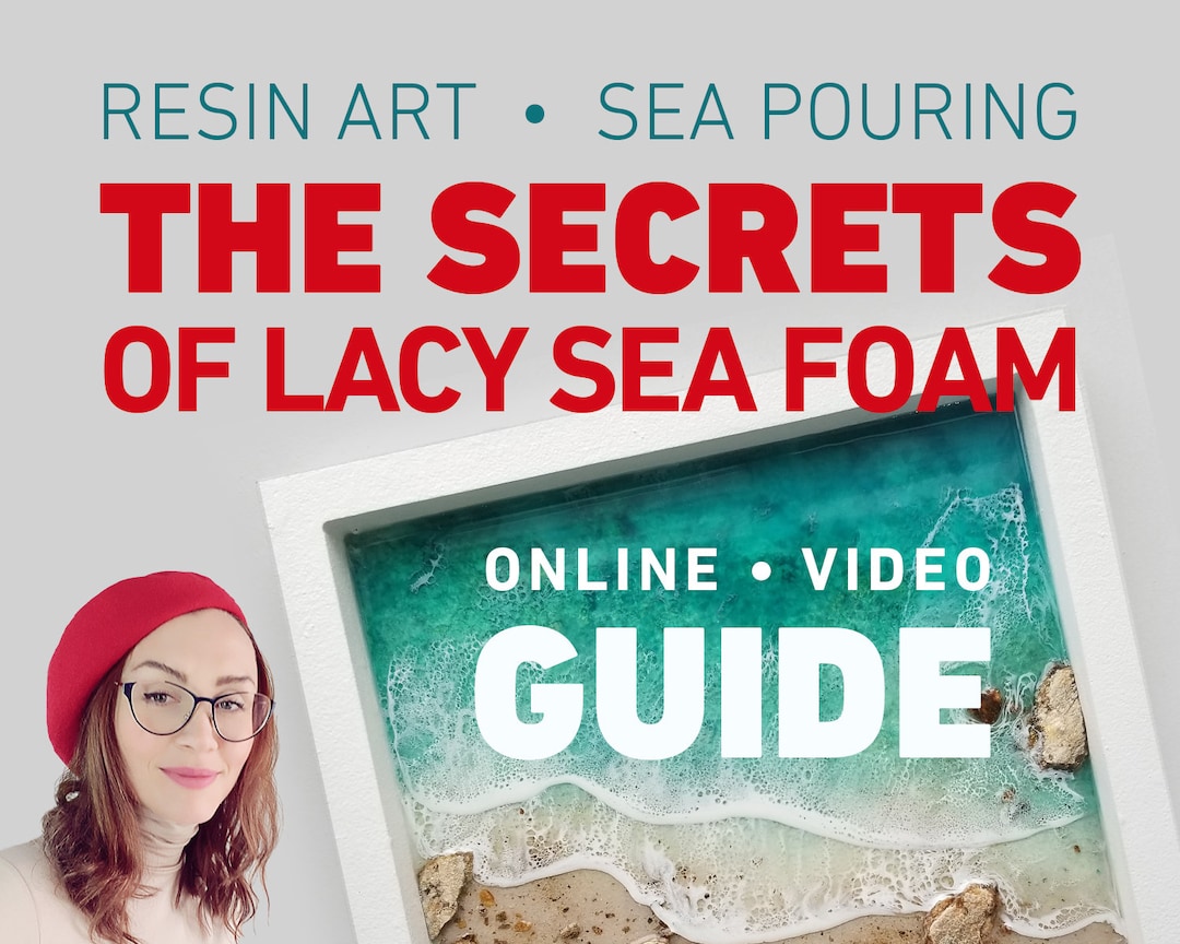 Resin Art Online Guide: Lacy Sea Foam Techniques (video Lesson) - Etsy