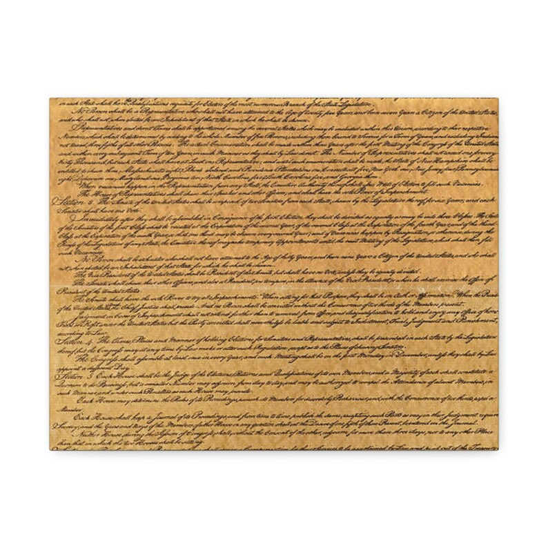 Constitution of the United States Stretched Canvas - Etsy