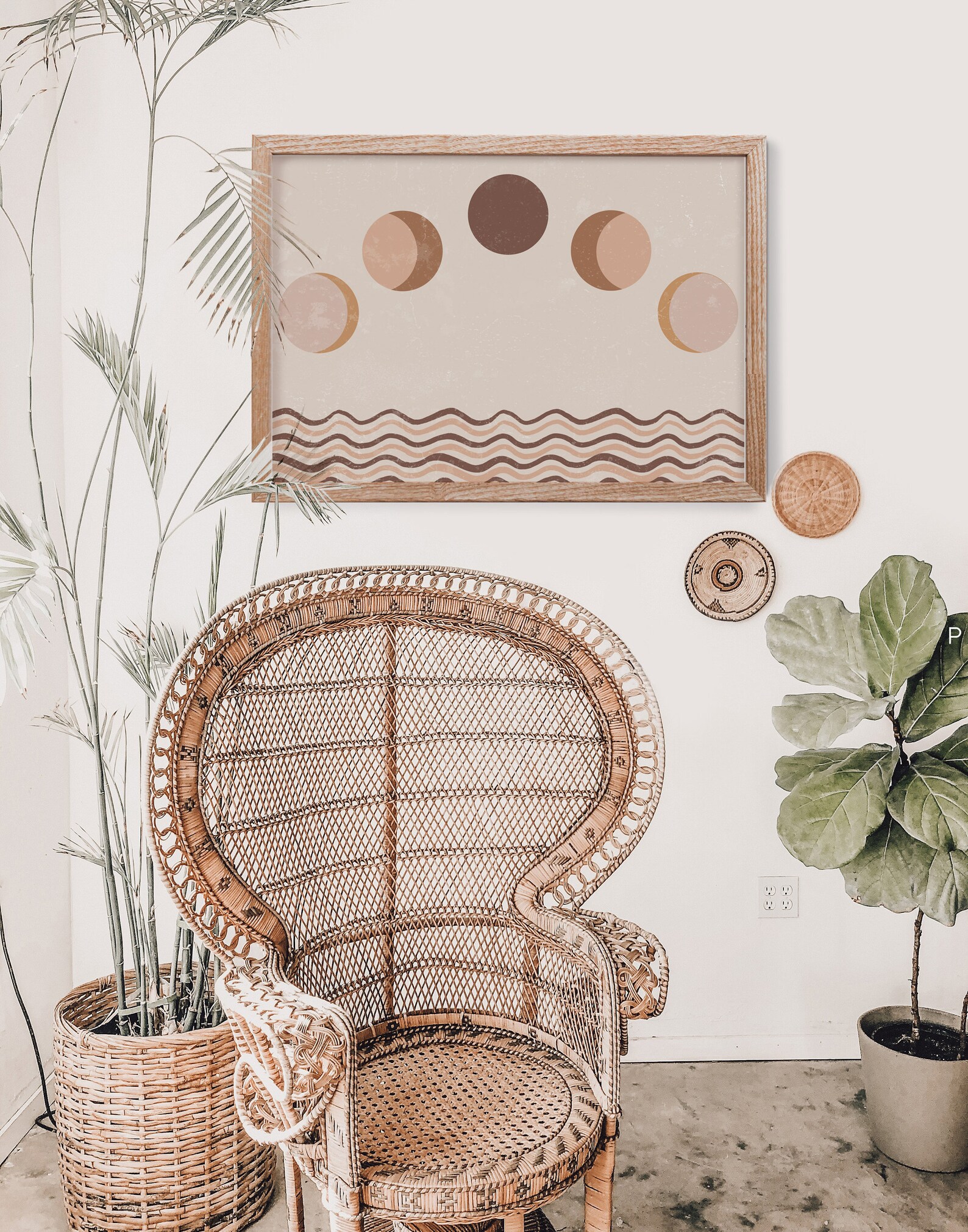 Moon Phase Moon Poster PRINTABLE Boho Poster Moon Phases - Etsy