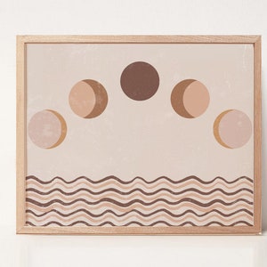 Moon Phase Moon Poster PRINTABLE Boho Poster Moon Phases - Etsy