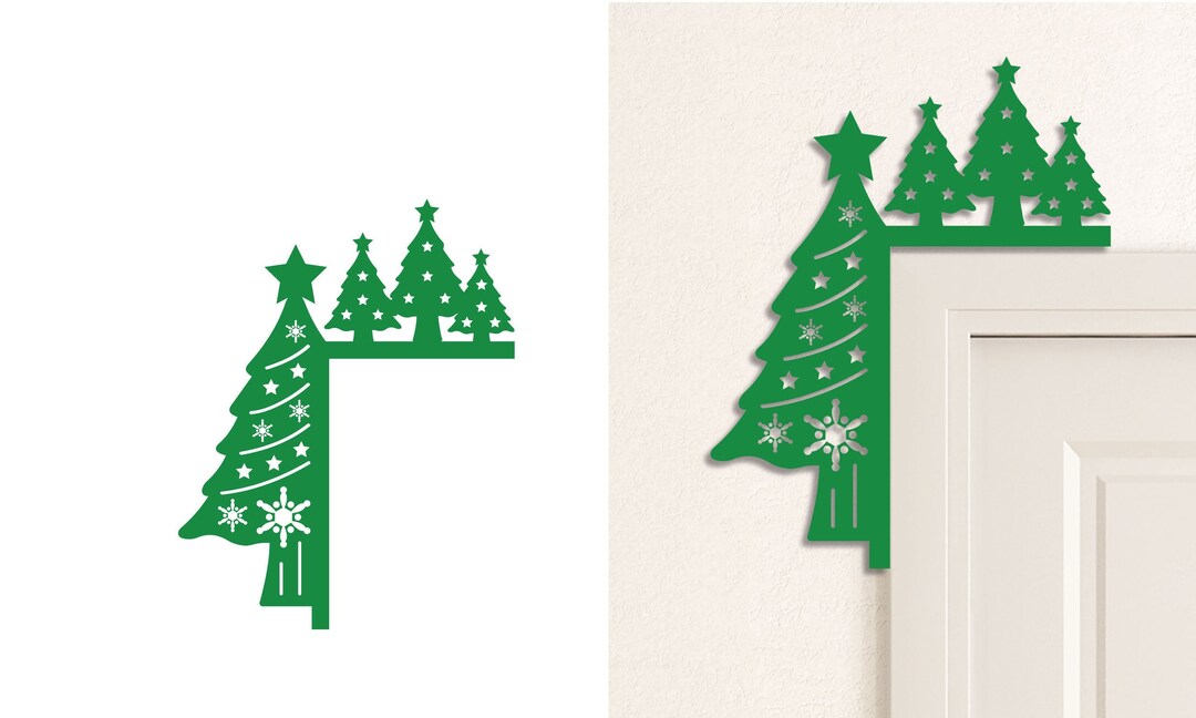 Christmas Decorative Holiday Door Trim Corners - Elf, Present ...