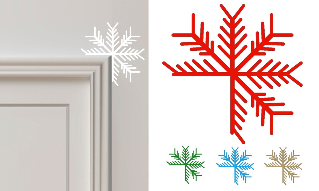 Christmas Decorative Holiday Door Trim Corners Snowflakes - Etsy