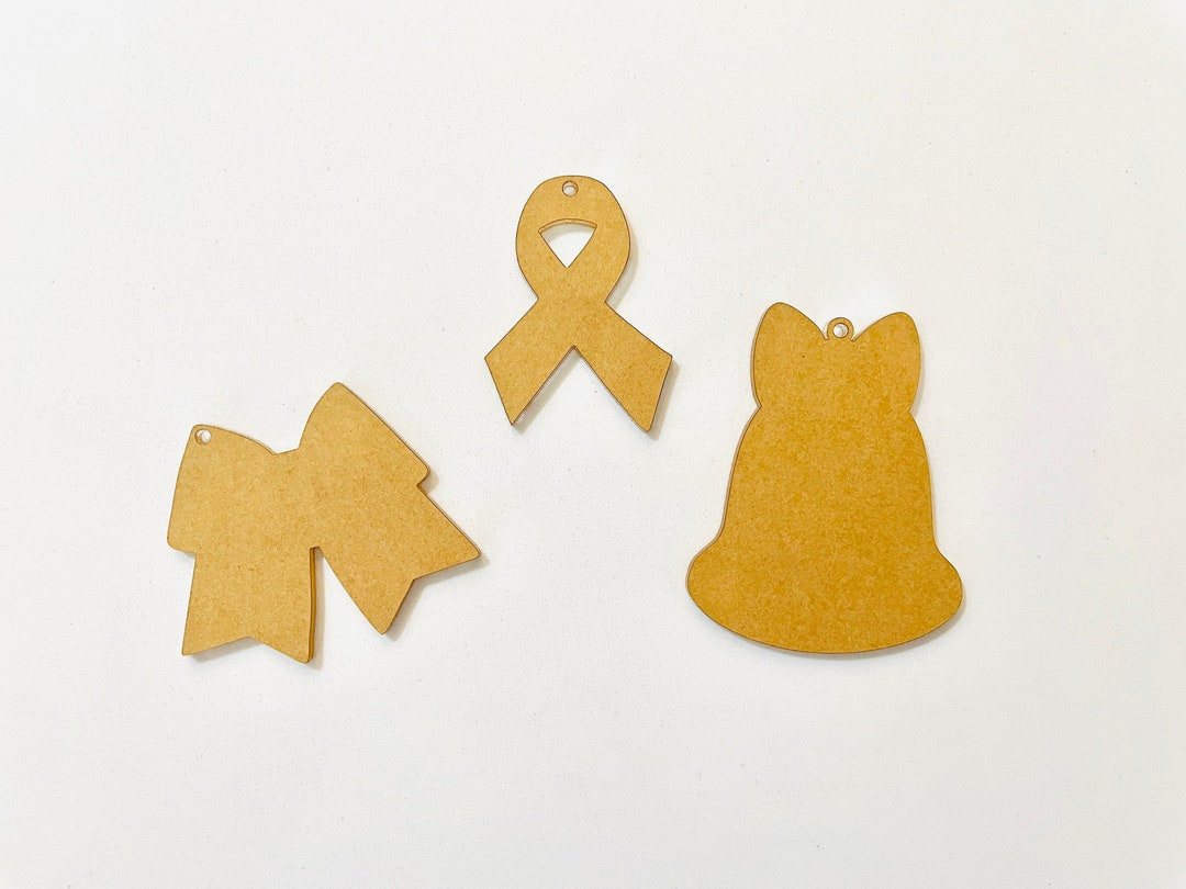 1" Ribbons / Bows Acrylic Blanks for Keychains, Bag Charms, Badge Reel ...